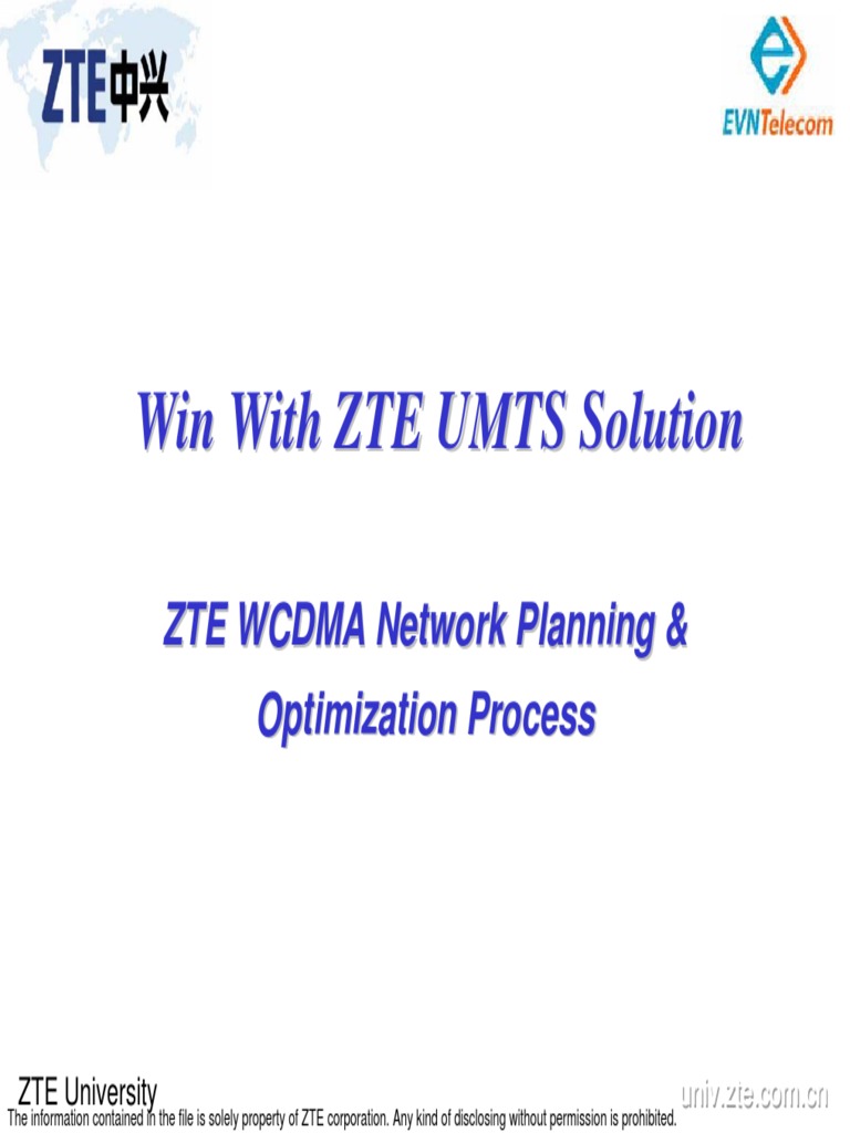 ZTE WCDMA Network Planning Guide | PDF | Simulation | Mathematical Optimization