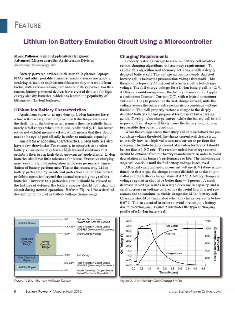 Li-Ion Battery Emulation Circuit by Microcontroller PDF | PDF