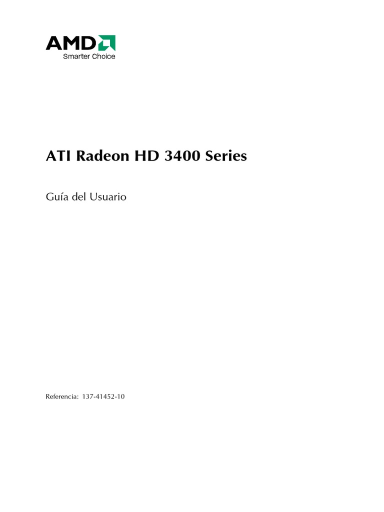 ATI Radeon HD 3400 Series | PDF | Monitor de computadora | Hdmi