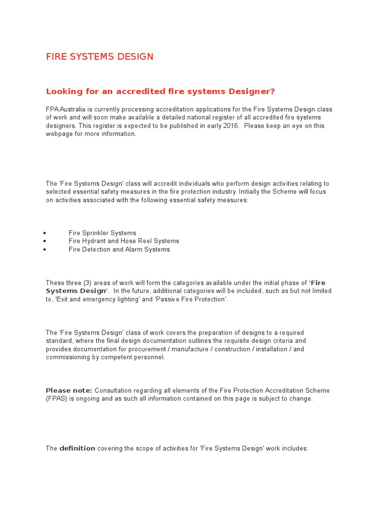 Fire System Designs | PDF | Systems Design | Specification (Technical Standard)