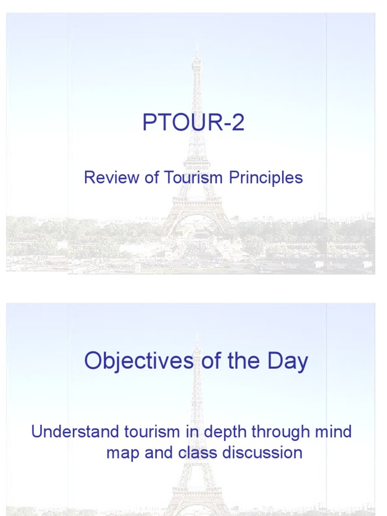 Principles of Tourism Explained | PDF
