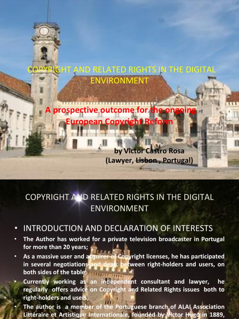 Copyright and Related Rights in The Digital Environment 13.04.2015 ...