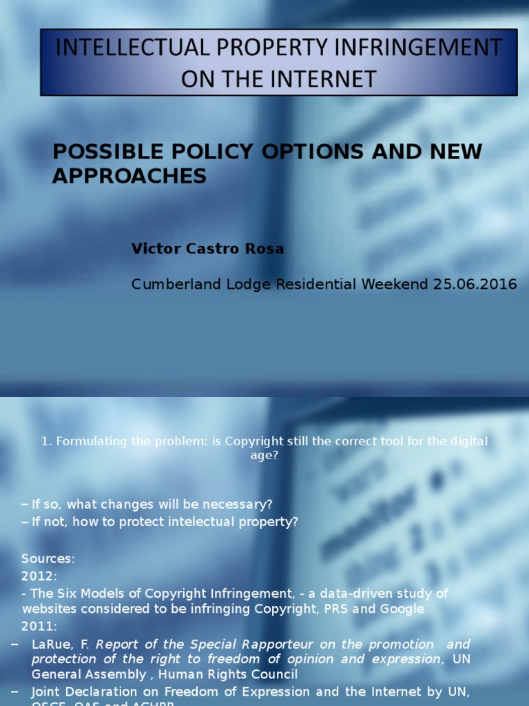Intellectual Property Infringement On The Internet | PDF | Copyright ...