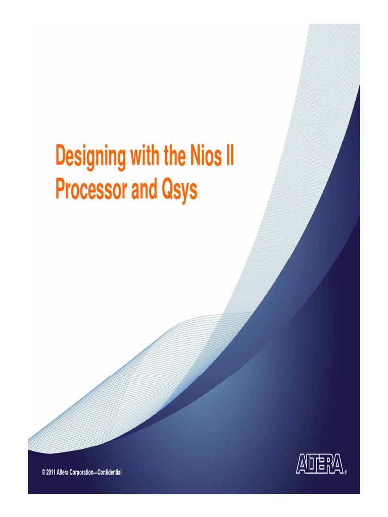 Documents - MX Designing With The Nios II Processor and Qsys 1day 11 0 Modified | PDF | Field ...