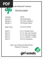 Sample Program For GSP | PDF | Scouting | Youth Movements