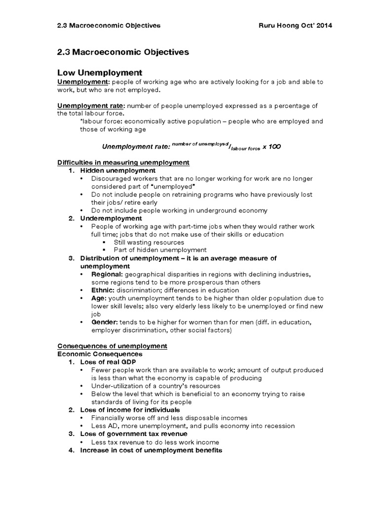 2 3 Macroeconomic Objectives PDF | PDF
