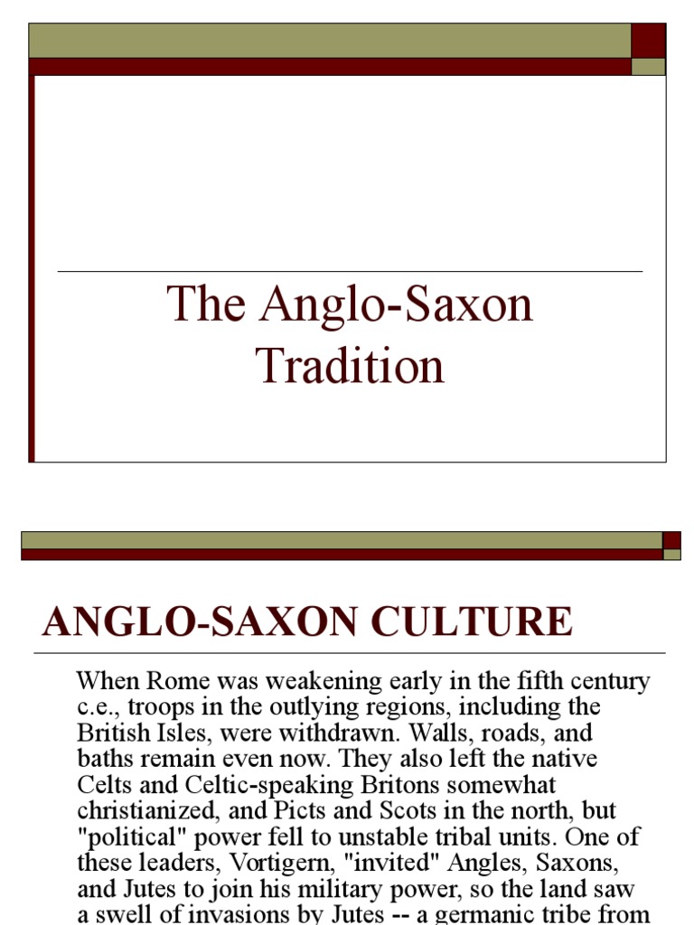 Understanding Anglo-Saxon Culture | PDF | Anglo Saxons | Celts