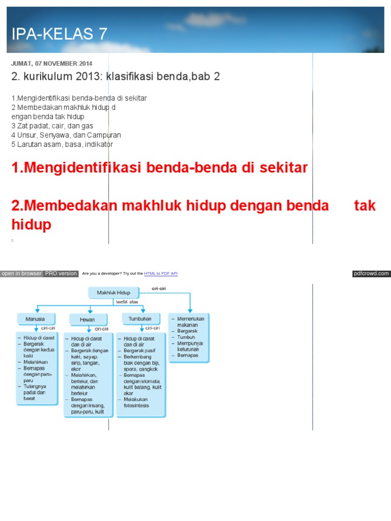 Klasifikasi Benda | PDF | Html | Computer Related Introductions