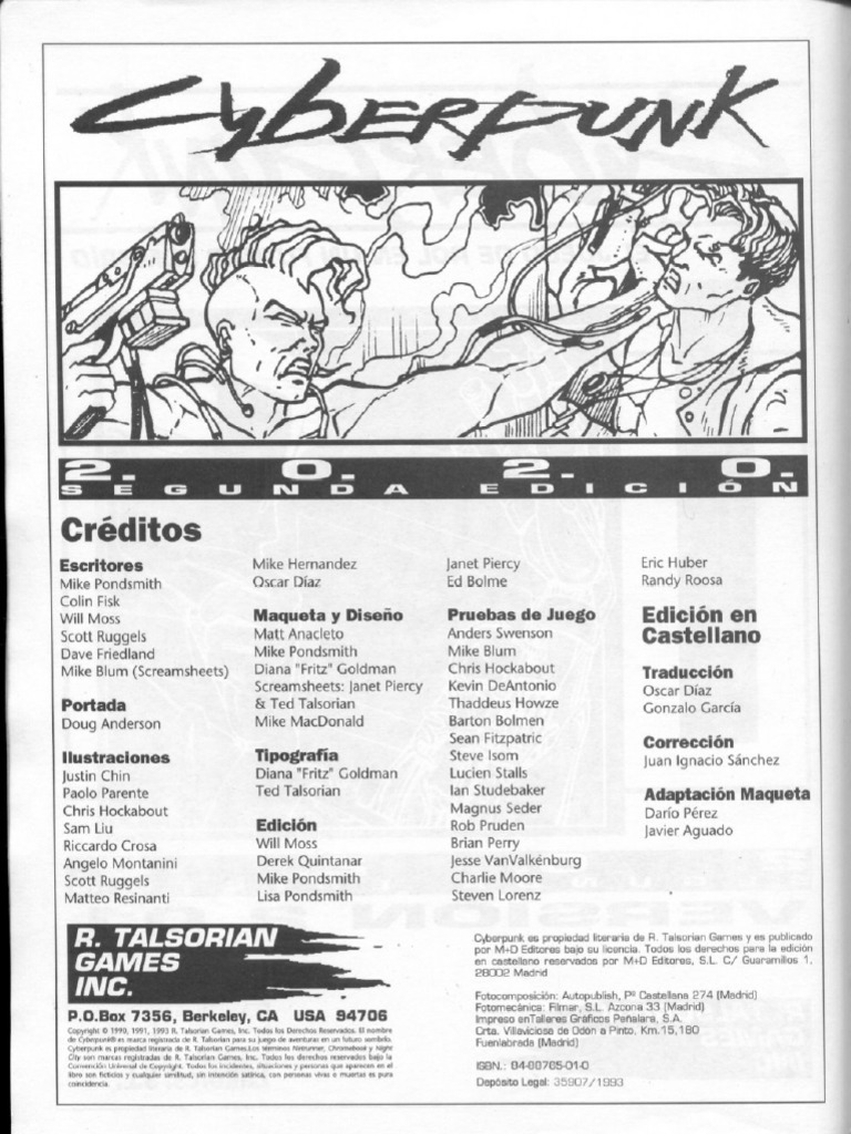 Cyberpunk 2020 Segunda Edición by CyberPunker PDF | PDF