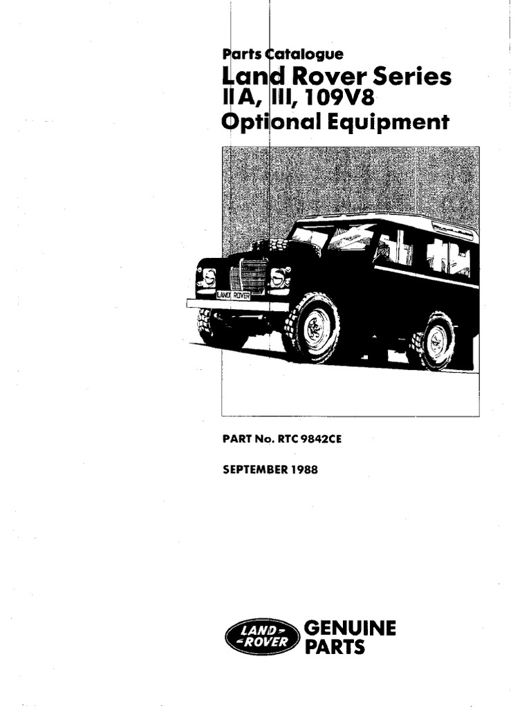 Land Rover Series 3 and Stage 1 Optional Equipment | PDF