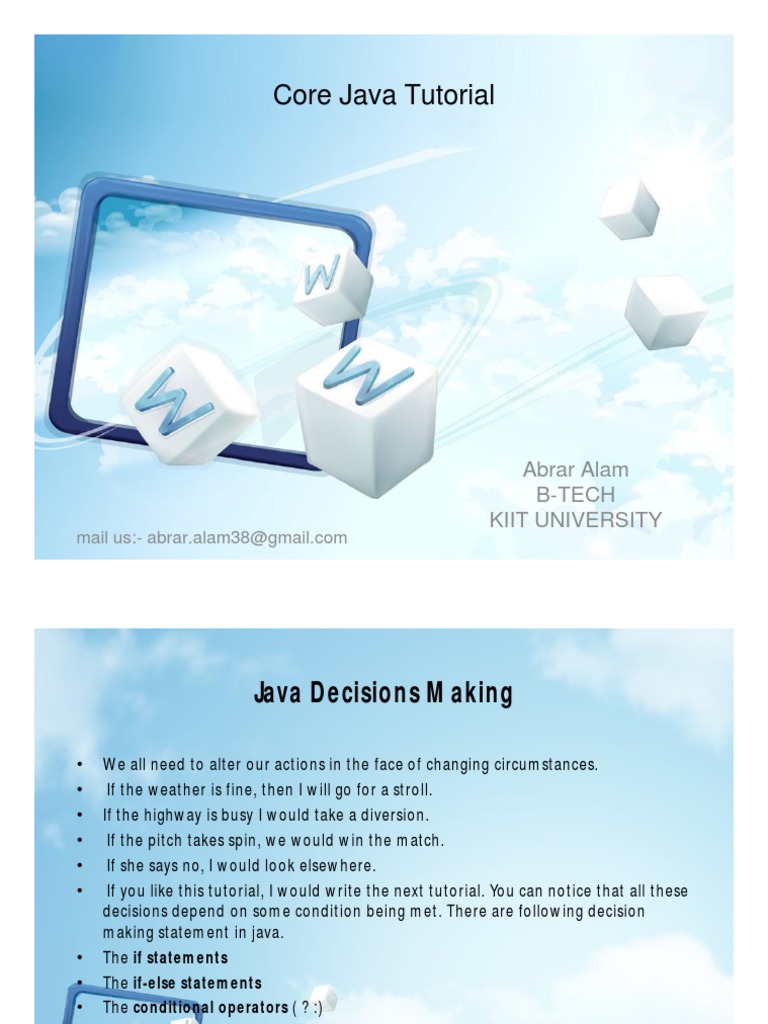 Java Decision Making | PDF | Control Flow | Computer Programming