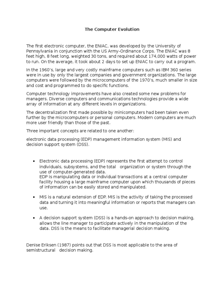 The Computer Evolution | PDF