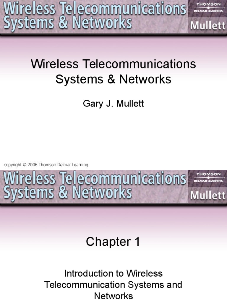 Wireless Telecommunications Systems & Networks: Gary J. Mullett | PDF ...
