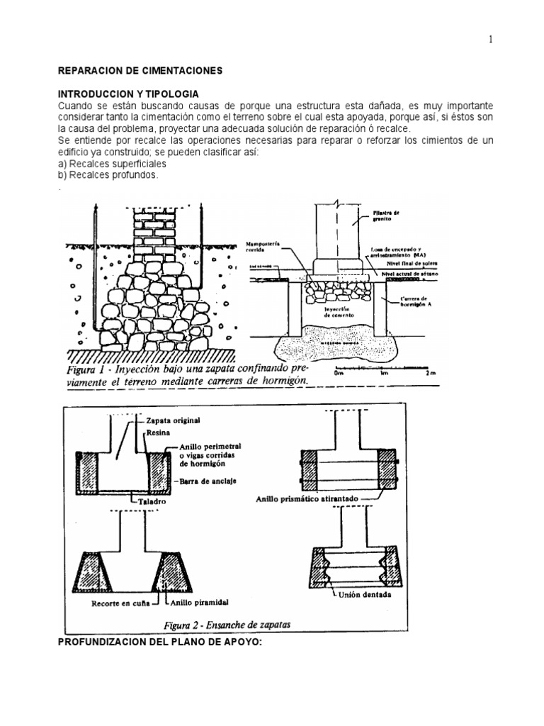 Reparacion de Cimentaciones | Fundación (Ingeniería) | Ingeniería ...