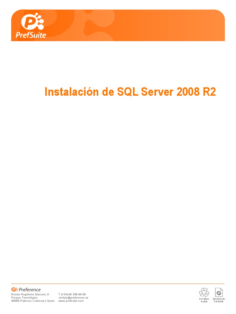 Guía de Instalación SQL Server 2008 R2 | PDF | Autenticación | Microsoft Windows