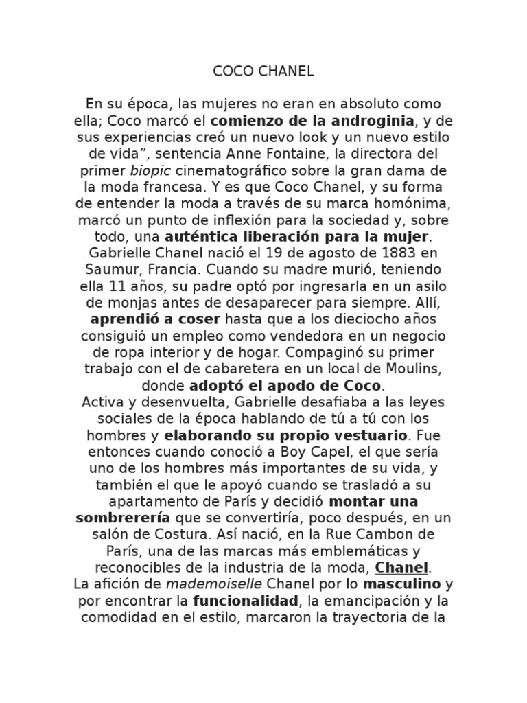 Coco Chanel | PDF | Ropa | Moda