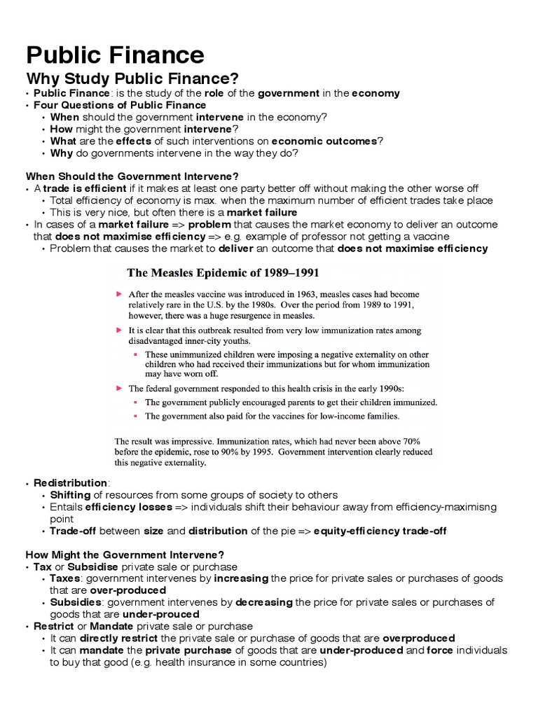 Gruber Public Finance Chapter Notes PDF | PDF | Externality | Welfare ...