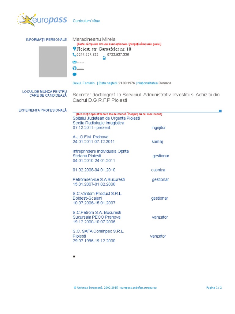 Europass CV | PDF