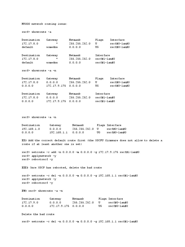 M9000 Network Routing Issue | PDF