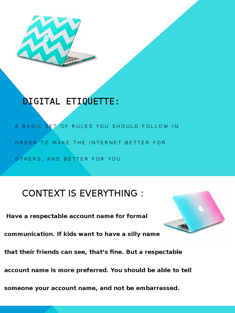 Digital Etiquette | PDF | Communication | Cyberspace