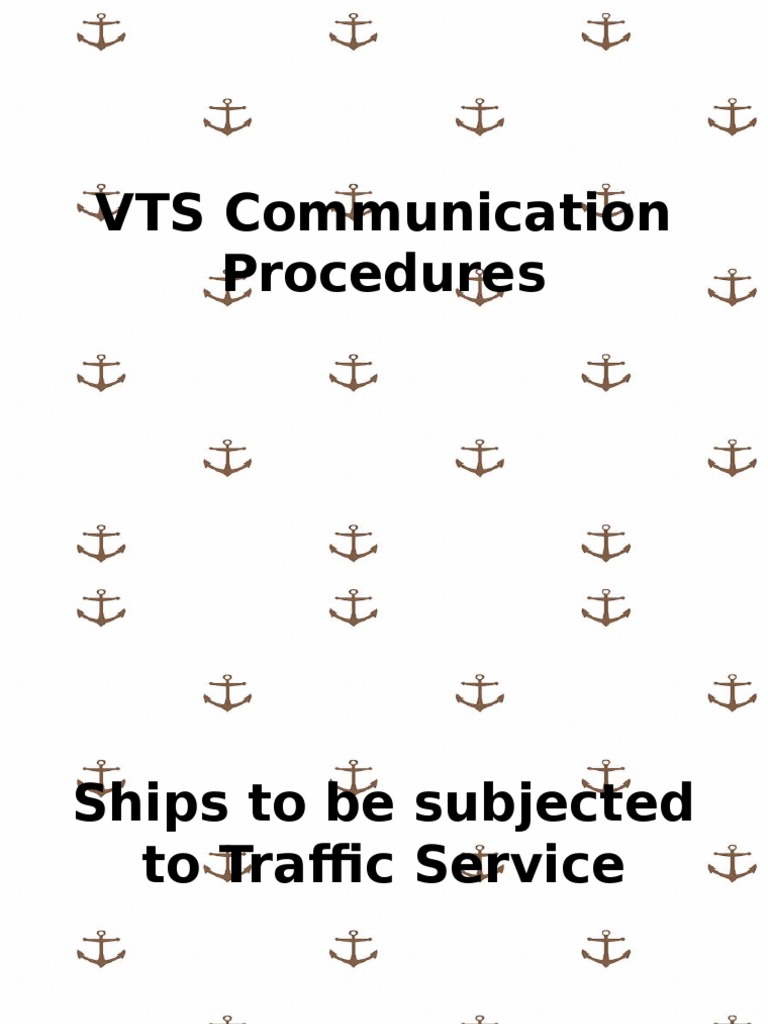 Vts PROCEDURES | PDF | Tonnage | Ships
