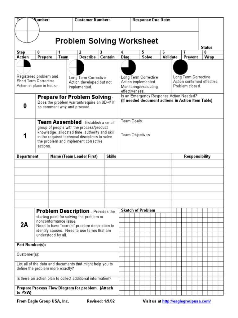 Problem Solving Worksheet | PDF | Causality | Business