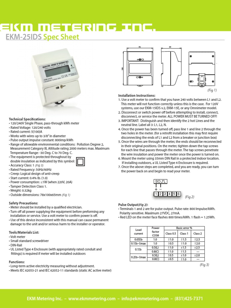 Ekm 25ids Spec Sheet | PDF | Volt | Power Supply