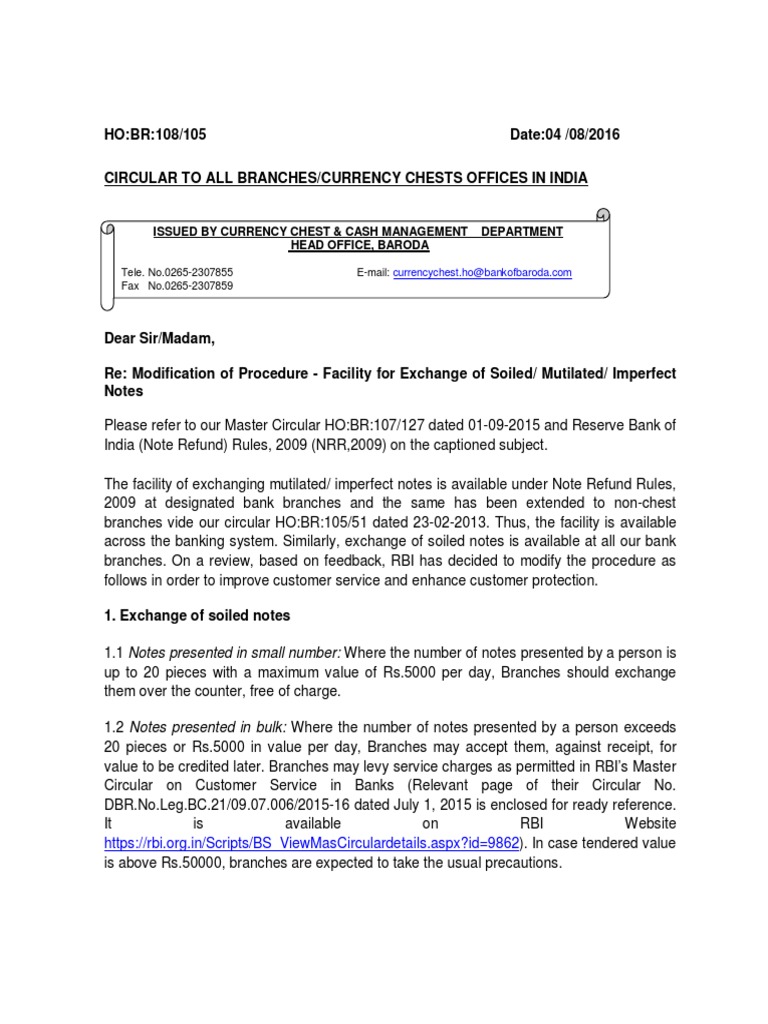 2_HO_BR_108_105_Exchange of soiled_mutilated notes.pdf | Payments ...