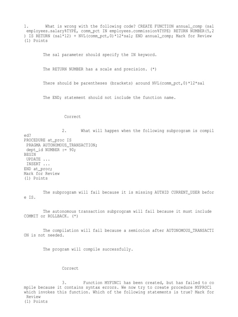 Section 9 PLSQL | Download Free PDF | Subroutine | Pl/Sql