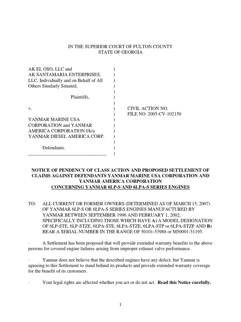 Class Action | PDF | Class Action | Lawsuit