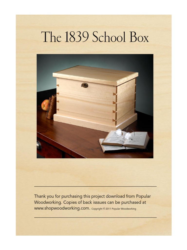 V7045 The 1839 School Box | PDF | Journeyman | Woodworking