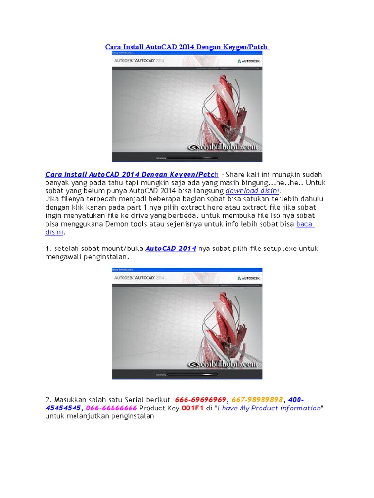 Cara Install AutoCAD 2014 Dengan Keygen | PDF | Karier & Perkembangan ...