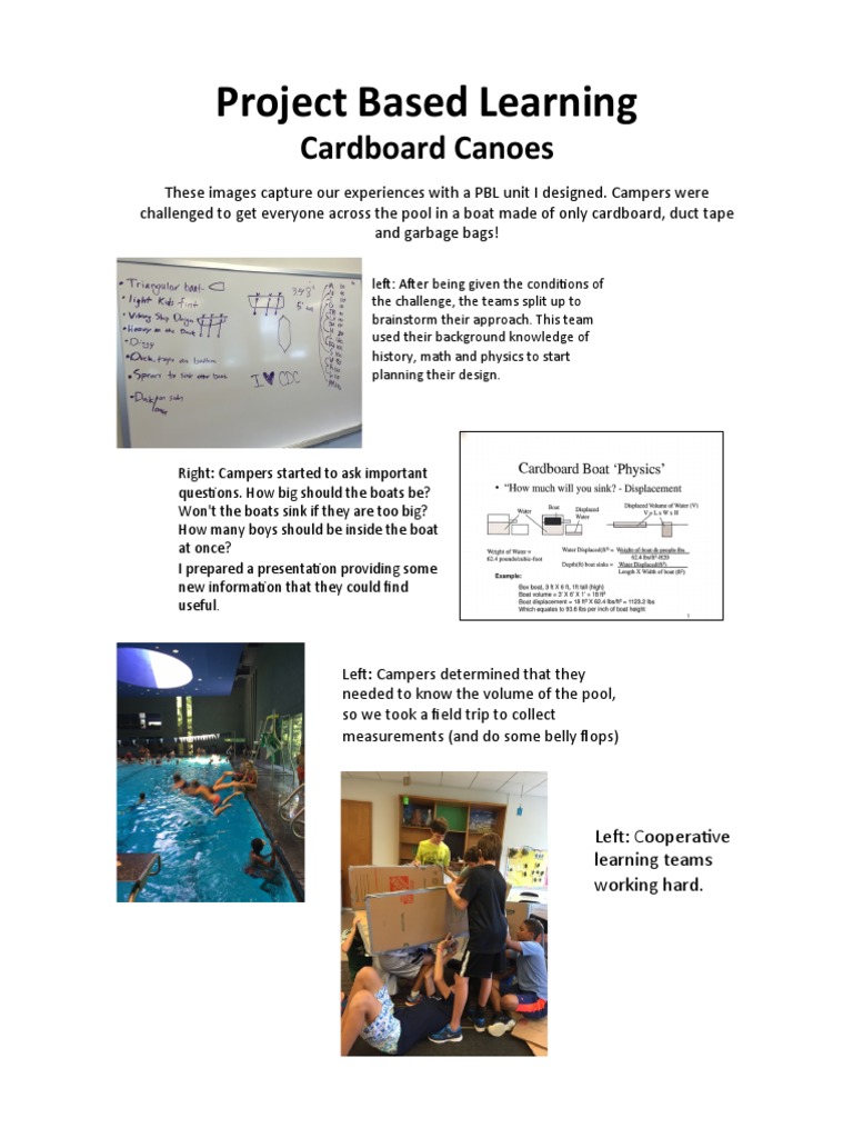 PBL Cardboard Canoes | PDF