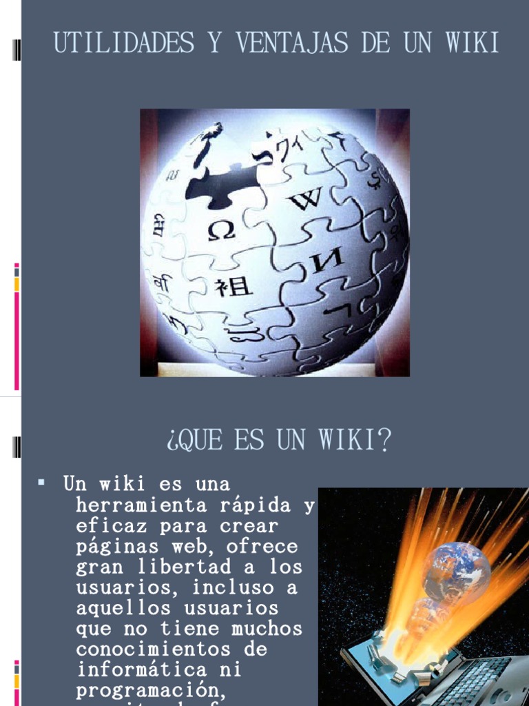 Utilidades y Ventajas de Un Wiki | PDF | Wiki | Tecnología digital