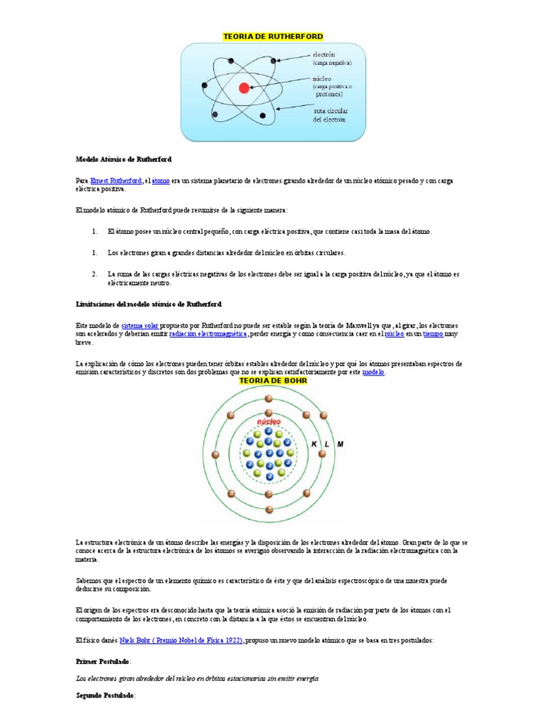 Teoria de Rutherford | PDF | Átomos | Núcleo atómico