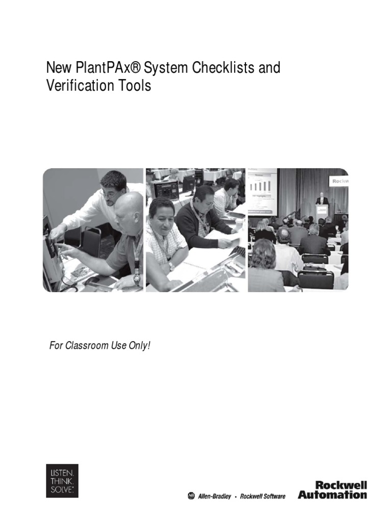 PR02 - New PlantPAx Systems Checklist and Verification Tools ROKTechED ...