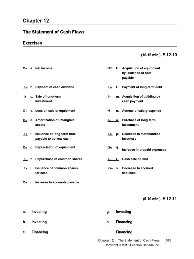 Chapter 12 Solutions 2241 | PDF | Cash Flow Statement | Financial ...