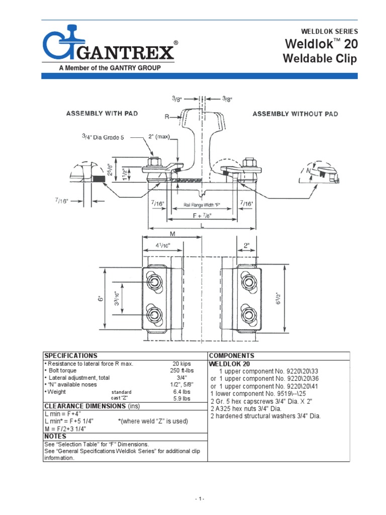 Weldlok 20 | PDF | Track (Rail Transport) | Welding