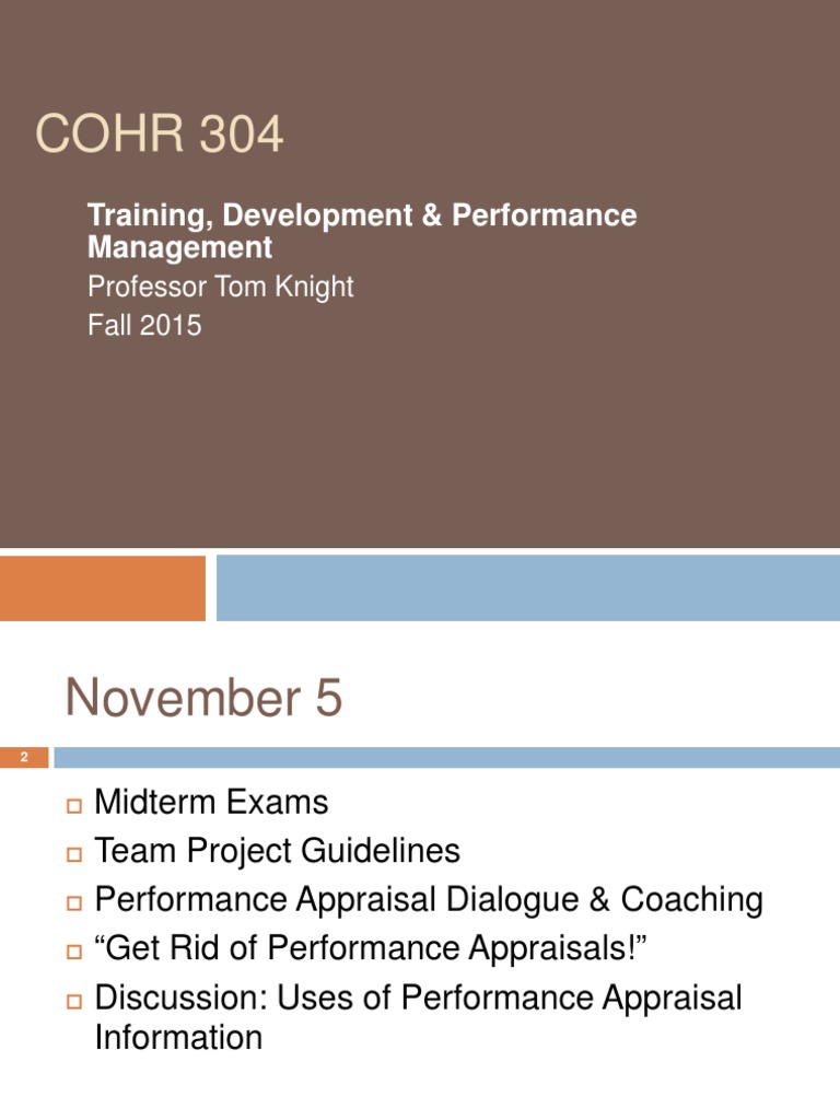 Training Development & Performance Management | PDF | Performance ...