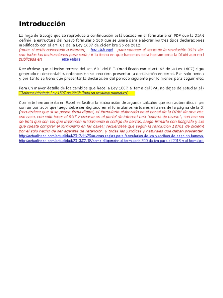 Formulario 300 IVA Para El 2013 | Contabilidad | Impuestos