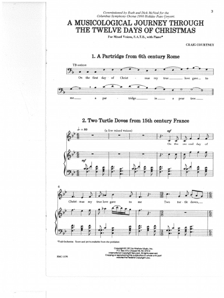 Musilogical Journey Through The 12 Days of Christmas | PDF