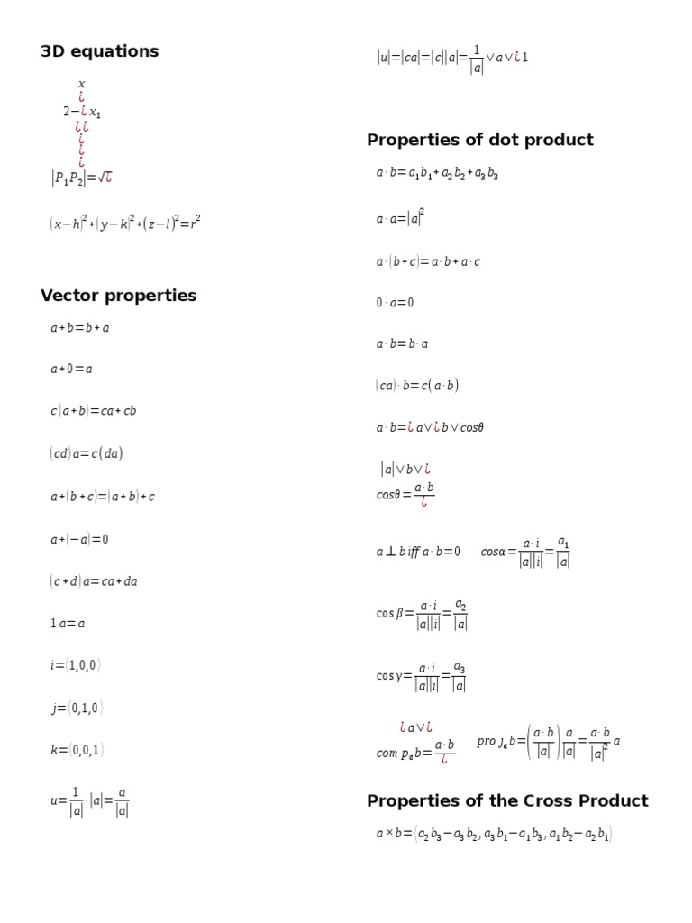 3D Equations | PDF
