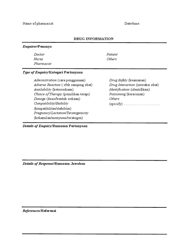 Form Drug Information | PDF