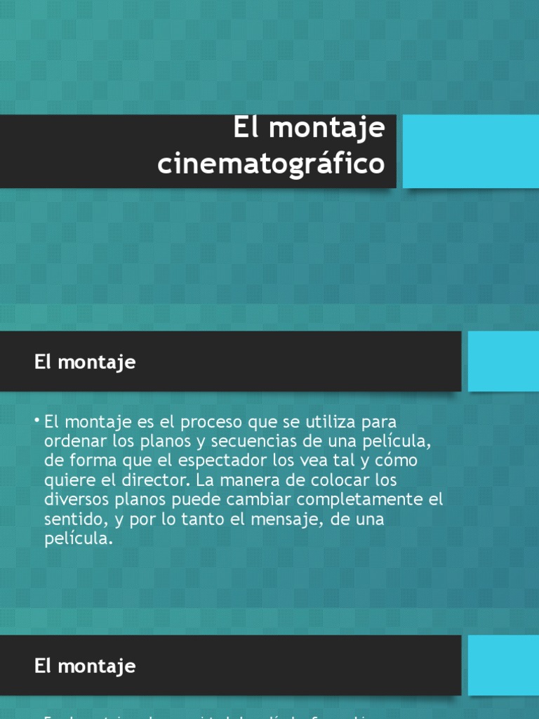 El Montaje Cinematográfico | PDF | Cine
