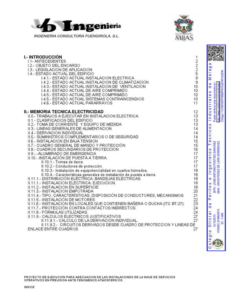 Mem Ele | PDF | Cableado eléctrico | Ingeniería de Edificación