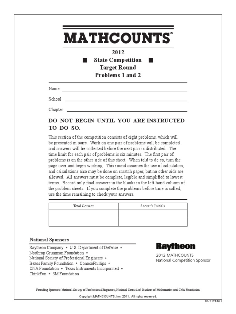 2012 State Target PDF | PDF