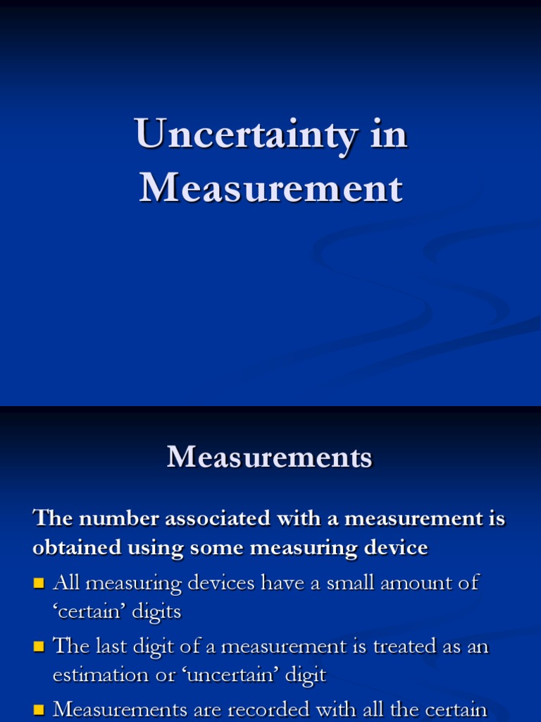 2 PPT Uncertainty in Measurement | PDF