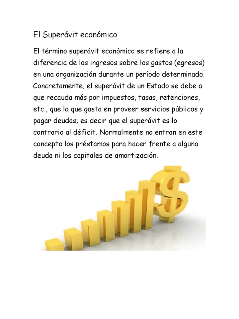 Superavit | PDF | Dividendo | Balance presupuestario del gobierno