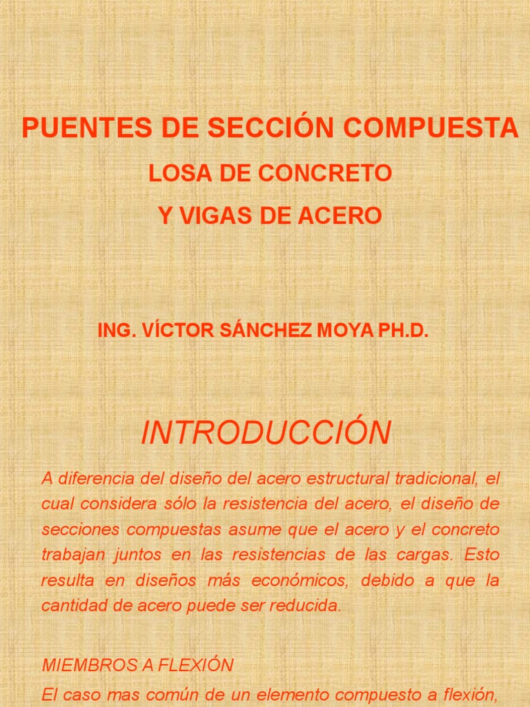 Diseño de Puentes Compuestos | PDF | Doblar | Ciencia de los materiales