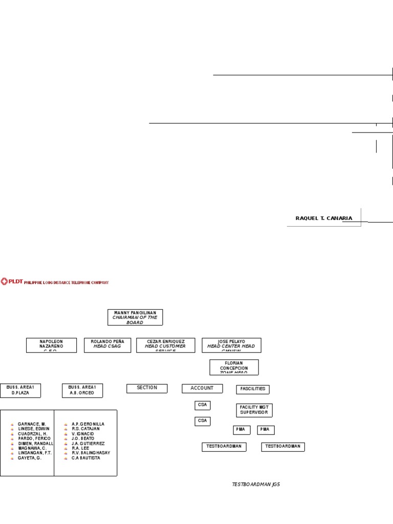 PLDT Organizational Chart-Ofelz | PDF